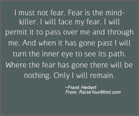 Motivational & Inspirational Quotes | I must not fear. Fear is the mind ...