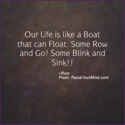 Motivational & Inspirational Quotes | Our Life is like a Boat that can ...